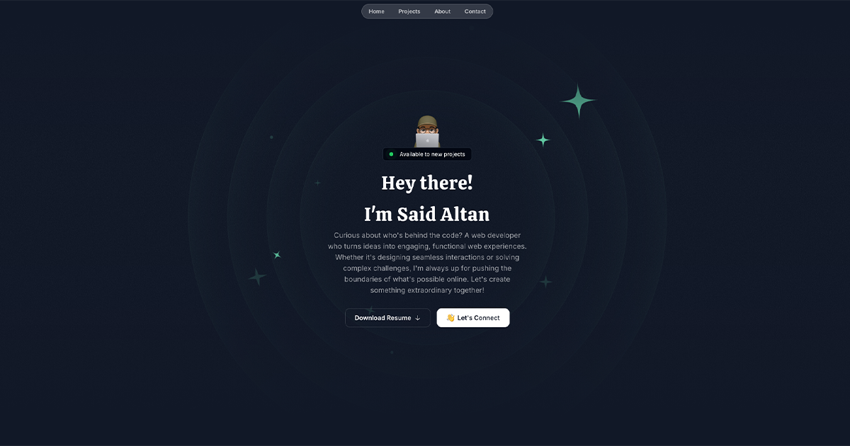 Said Altan | Web Developer Portfolio